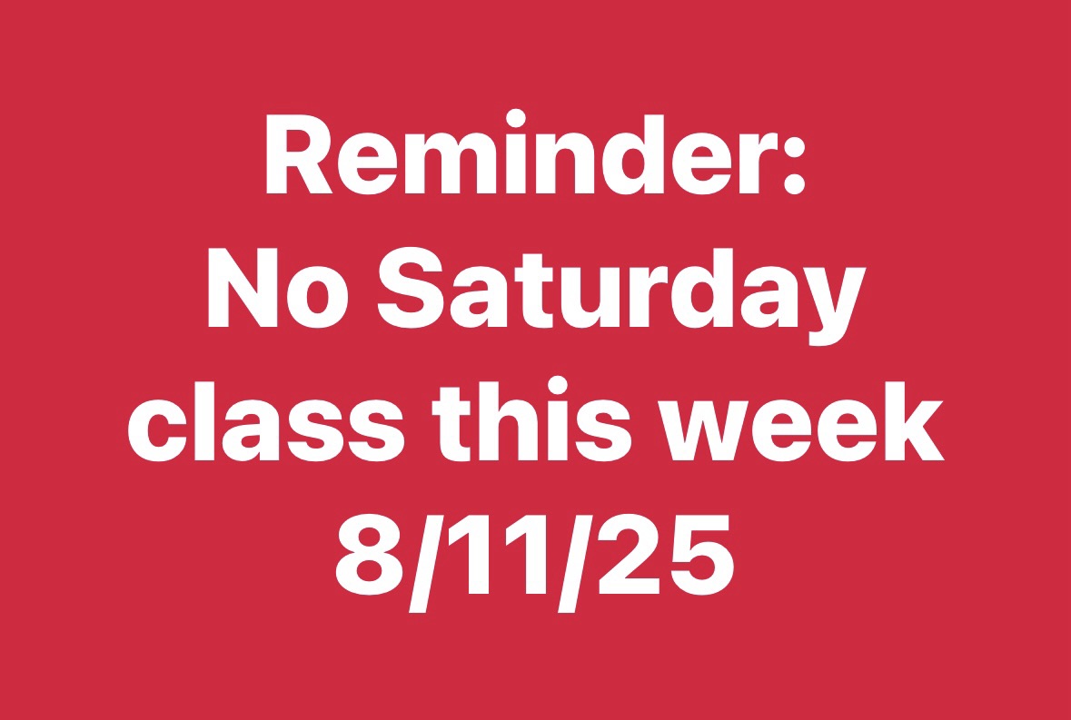 No Saturday Class – Enso Karate